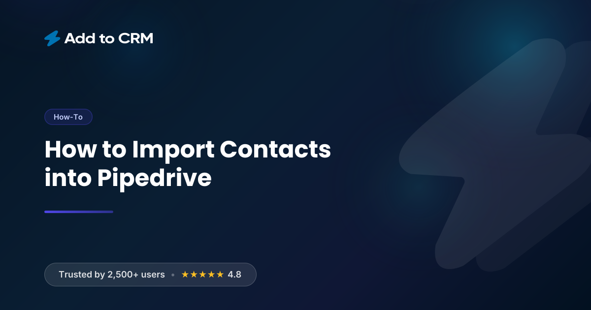 How to Import Contacts into Pipedrive | AddToCRM.com