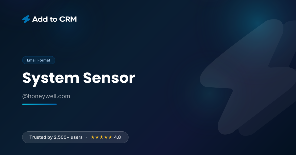 System Sensor Email Format | honeywell.com Email Addresses